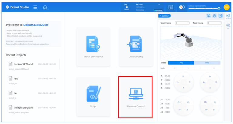 MG400 – Remote I/Oモードの設定方法 - Physical Computing FAQ& Tutorial