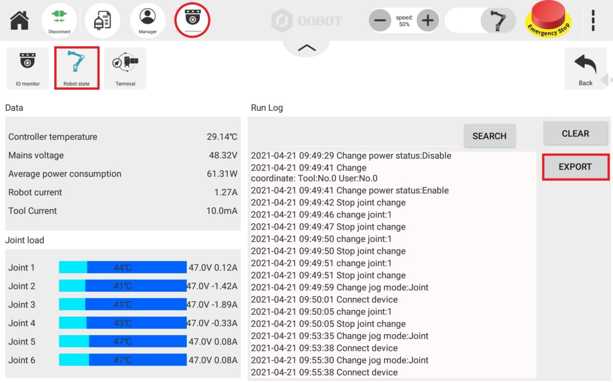 Dobot CR Series ― ログデータの取得方法 - Physical Computing FAQ& Tutorial