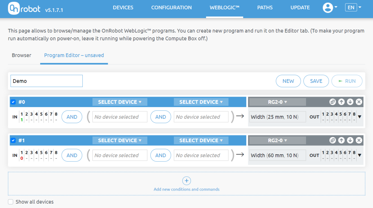OnRobot Web Client ― ログイン、設定方法 - Physical Computing FAQ& Tutorial