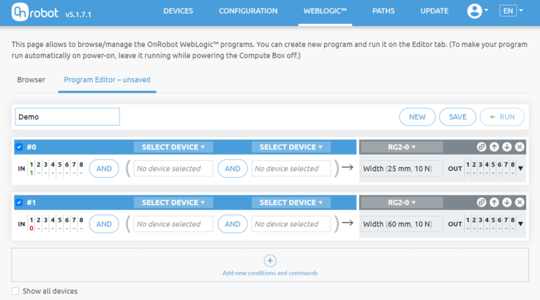 OnRobot Web Client ― ログイン、設定方法 - Physical Computing FAQ& Tutorial
