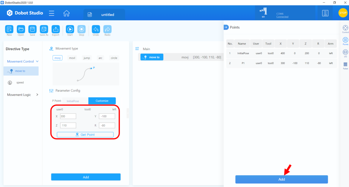 DobotStudio2020のご紹介(ポイントリスト編) - Physical Computing FAQ& Tutorial